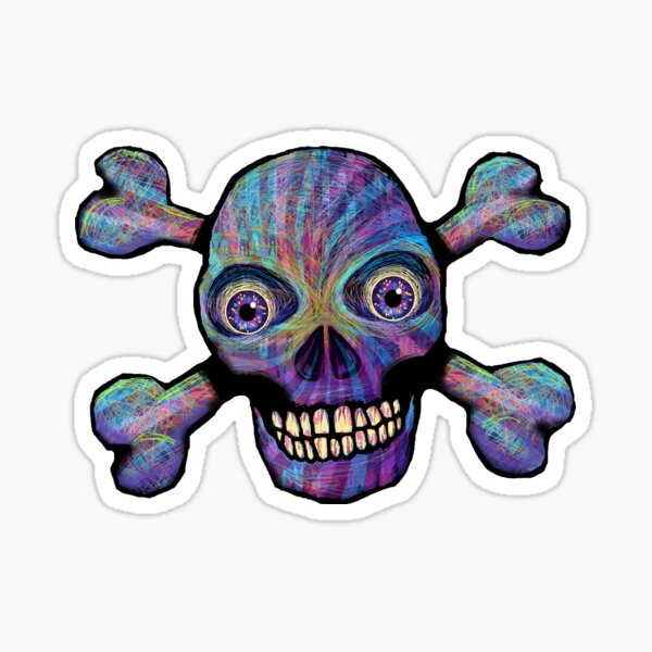 "purple pirate" Sticker for Sale by crileybell | Redbubble