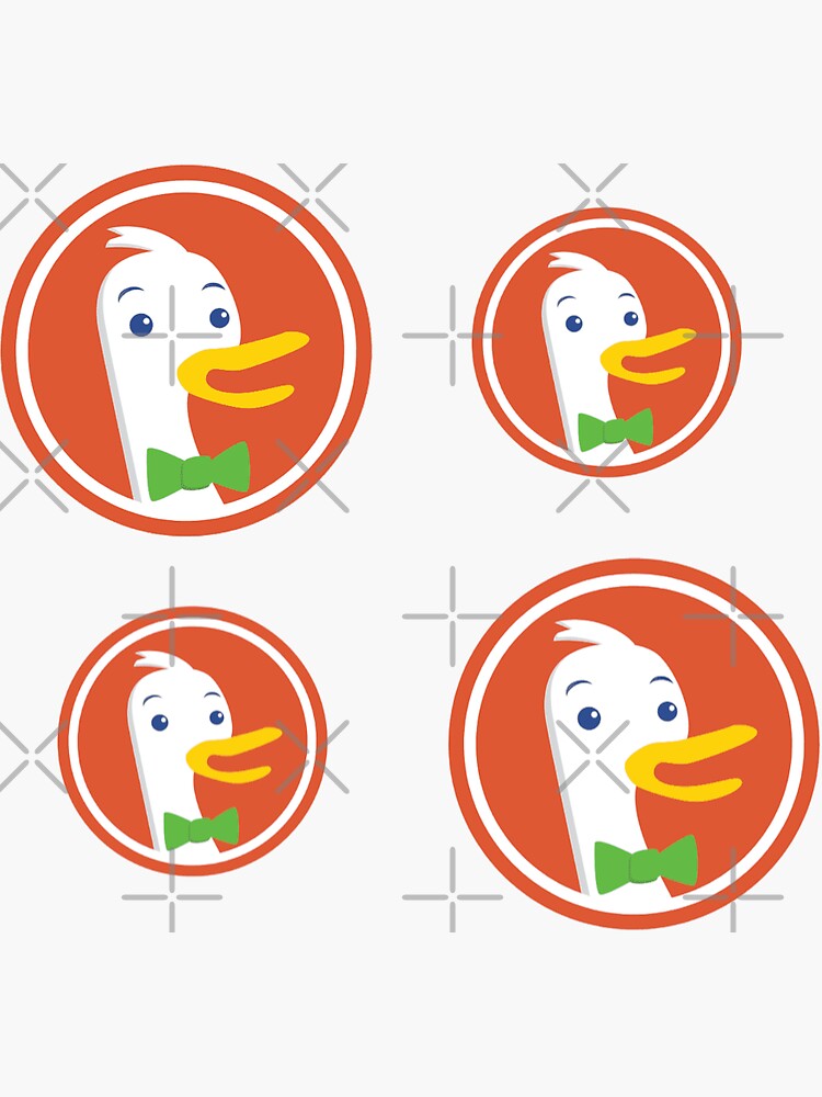 "duckduckgo sticker pack" Sticker for Sale by LadyPeony | Redbubble