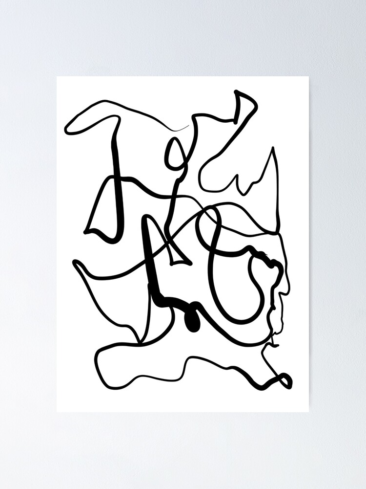 "Black Squiggle Scribble Doodle Sketch Abstract Art Minimalist Modern ...