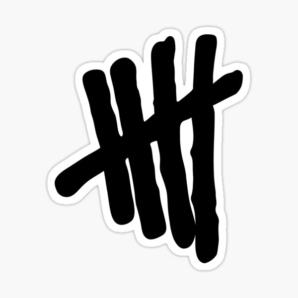 "5SOS tally marks logo" Sticker by Regina D | Redbubble
