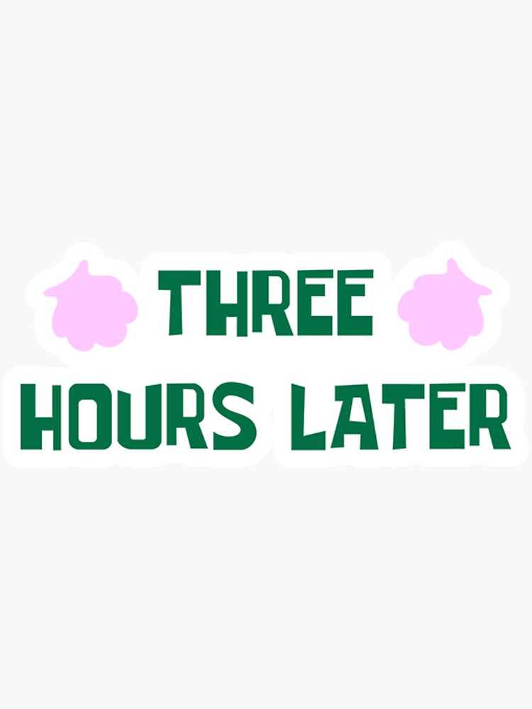 "SpongeBob Three Hours Later" Sticker for Sale by kylebarr19 | Redbubble