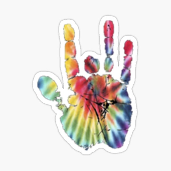 "Tie Dye Jerry Hand " Sticker for Sale by LittleAriannArt | Redbubble