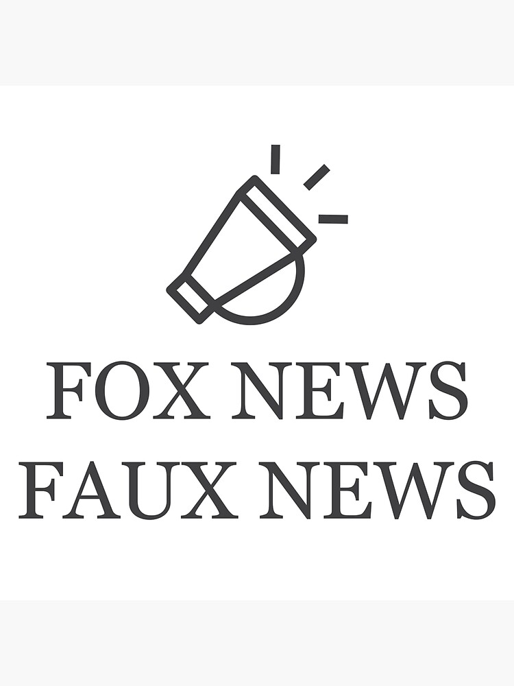 "Fox News Faux News with Megaphone" Sticker for Sale by Politics-Corner ...