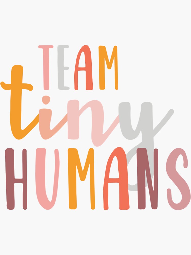 "NICU Nurse ICU Neonatal Boho Colorful Retro Team Tiny Humans " Sticker ...