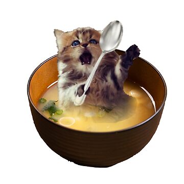 "soup cat" Sticker for Sale by laris tsuki | Redbubble