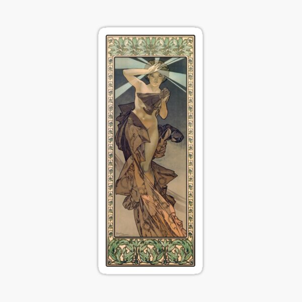 Sticker « La lune et les étoiles - Morning Star Alphonse Mucha », par ...