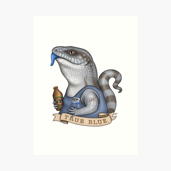 "Baz the Bluey" Art Print for Sale by miss-varanus | Redbubble