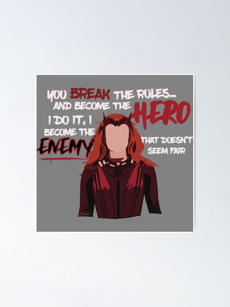 Póster «Rompe las reglas y se convierte en el héroe.» de Kathtnbaki81 ...