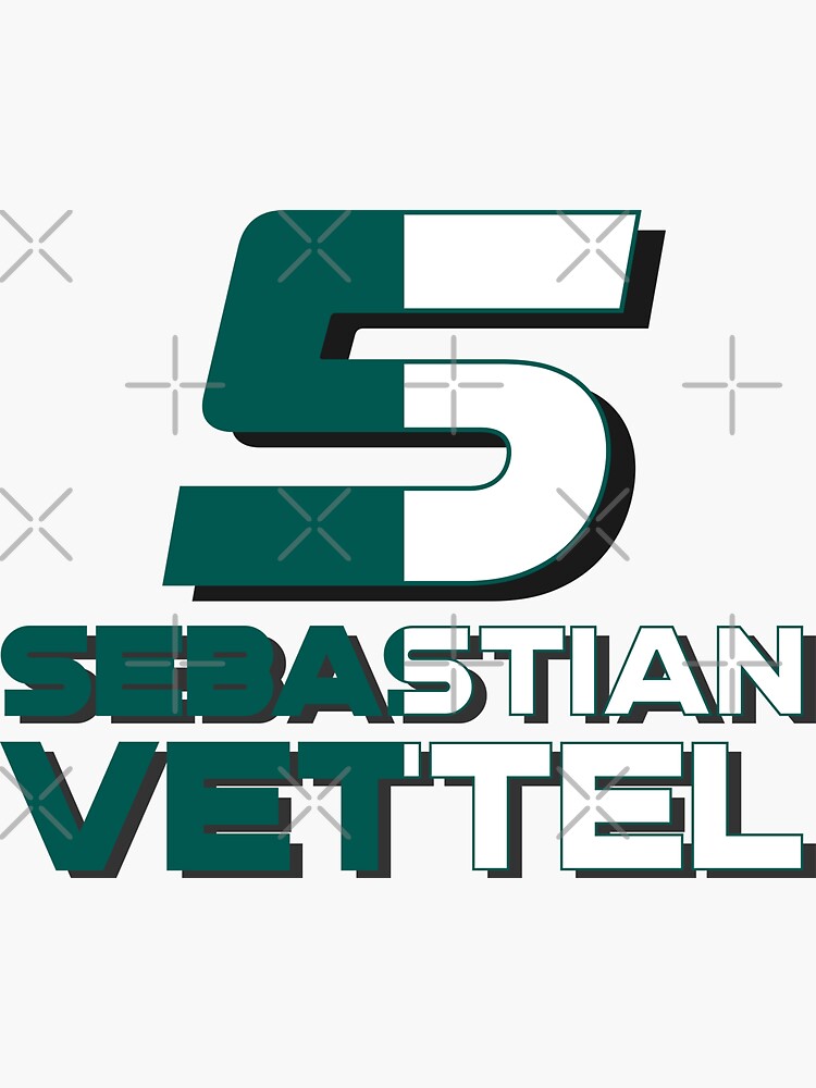 "Sebastian Vettel 5" Sticker for Sale by Keyur44 | Redbubble