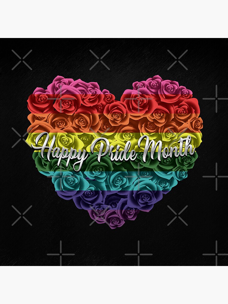 "Happy Pride Month Rainbow Roses Heart" Sticker for Sale by JadeRyder ...