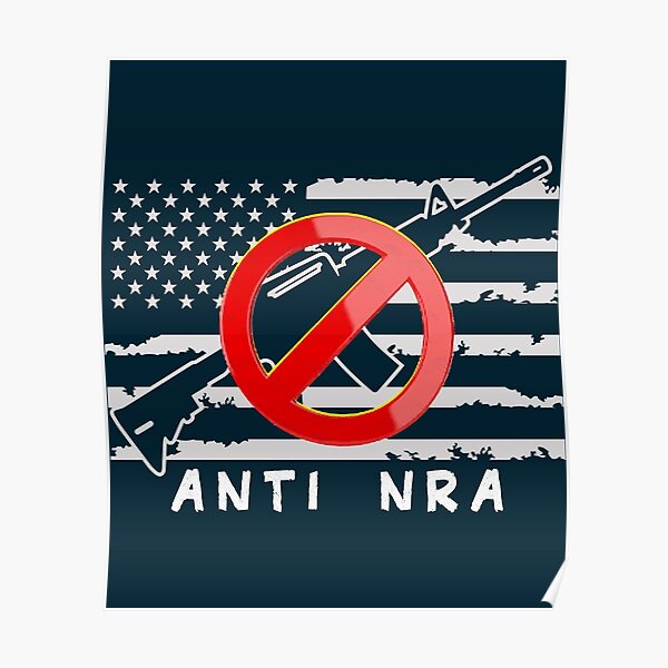 Póster «Equipo político de estilo de pistola de insignia anti NRA» de ...