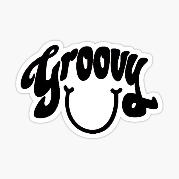 "Groovy Smiley Face" Sticker for Sale by Bribribaycakes | Redbubble