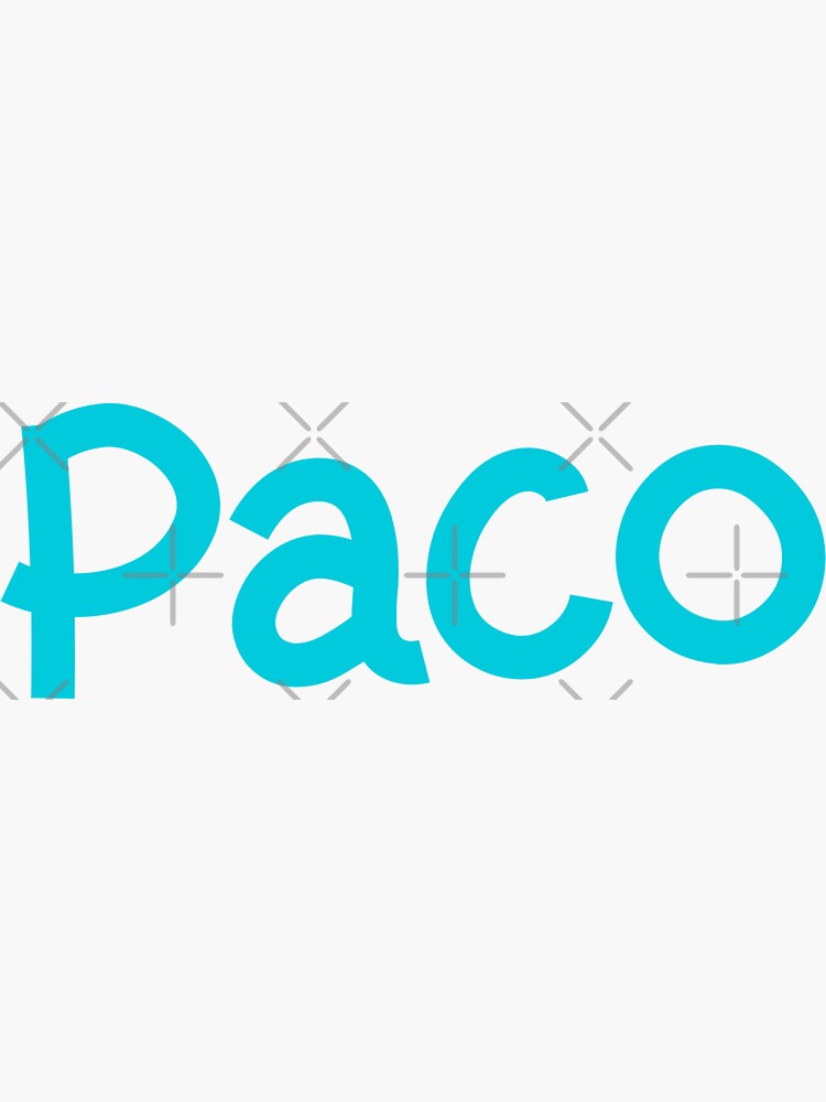 "Paco, Funny Cool Best color art" Sticker for Sale by artdragongift ...