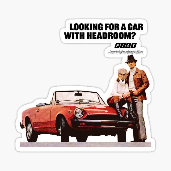 "Fiat 124 Sport Spider, Classic, Premiumhoodie, Trending Now" Sticker ...