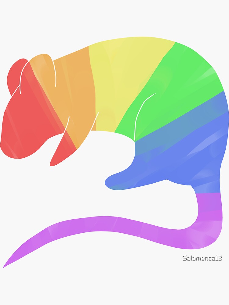 "Gay Pride Rat" Sticker for Sale by Salamenca13 | Redbubble