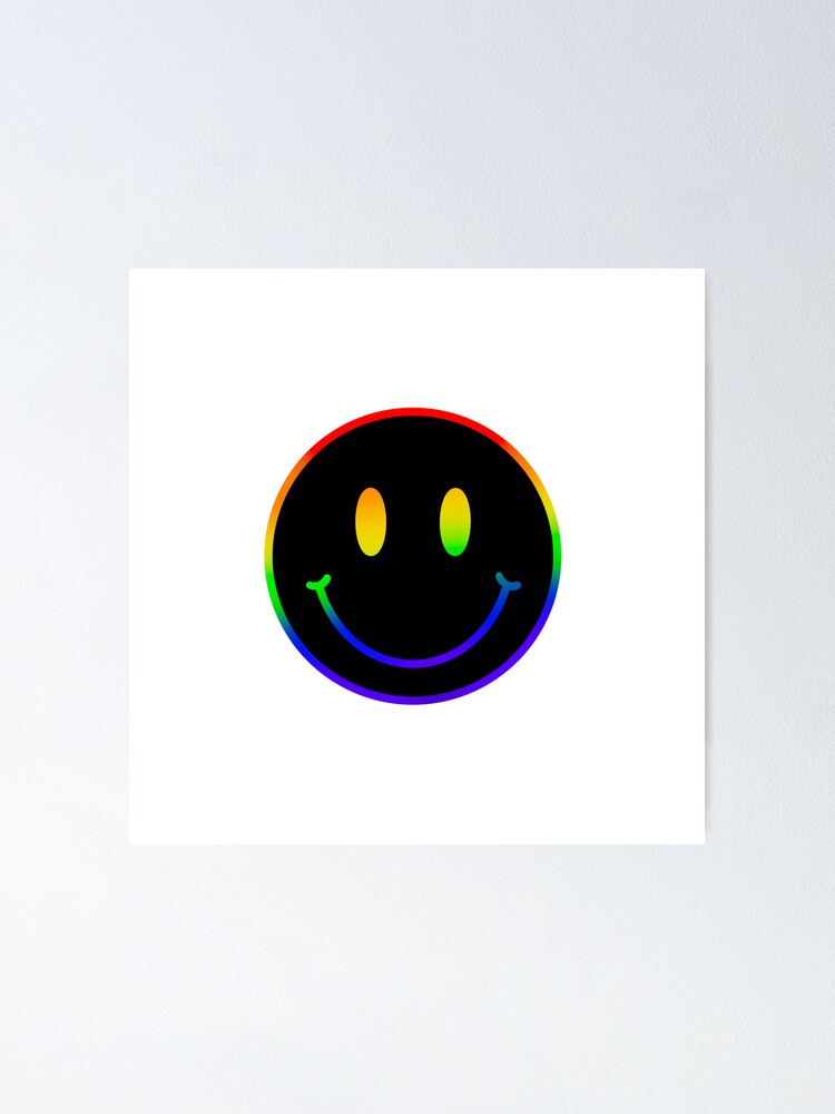 "Rainbow Smiley Face" Poster for Sale by mollykay26 | Redbubble