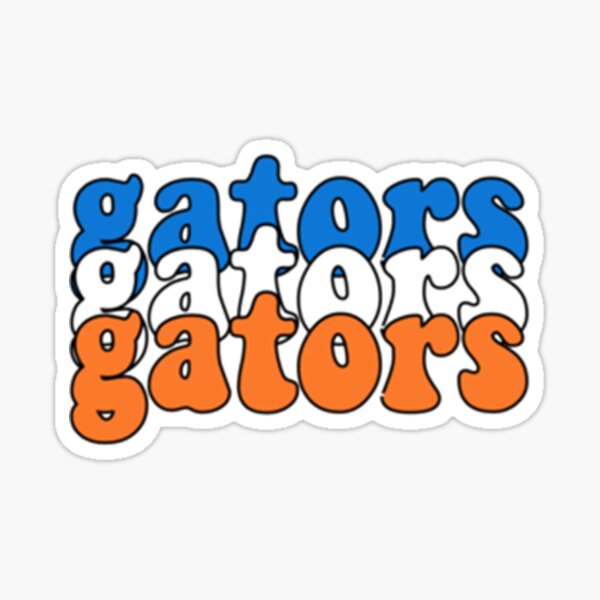 "uf gators " Sticker for Sale by dayglodiva | Redbubble