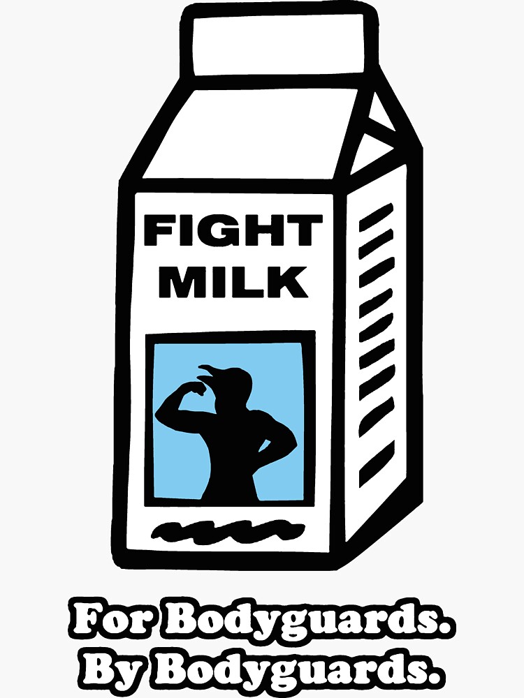 "Milk Fight" Sticker for Sale by dasmatarezun | Redbubble