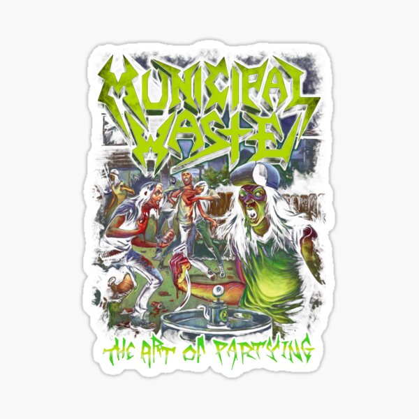 "MUNICIPAL WASTE BAND" Sticker for Sale by RaphaeleReinger | Redbubble