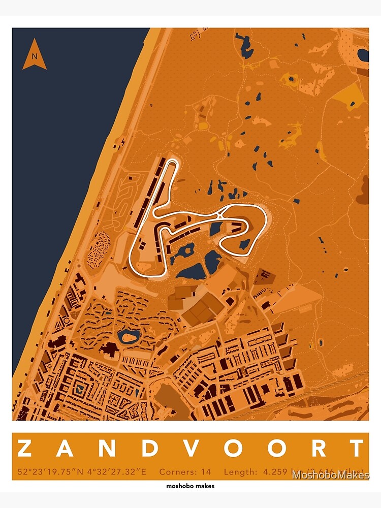 "Circuit Zandvoort | Formula 1 Poster | Track Map" Poster for Sale by ...