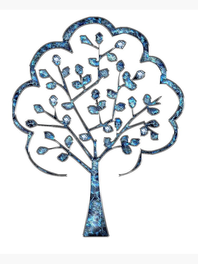 "Blue Diamond Tree " Poster for Sale by Mayfairshop | Redbubble