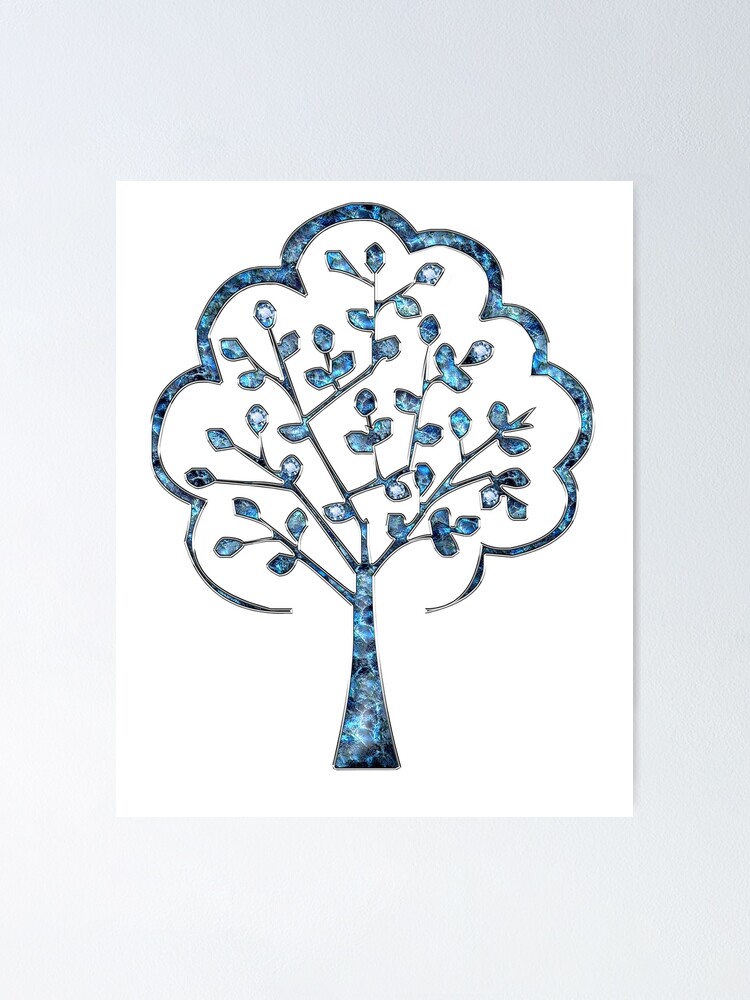 "Blue Diamond Tree " Poster for Sale by Mayfairshop | Redbubble