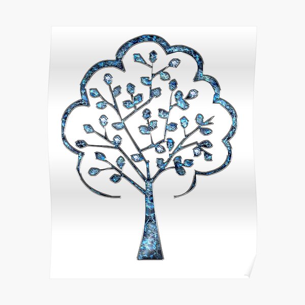"Blue Diamond Tree " Poster for Sale by Mayfairshop | Redbubble