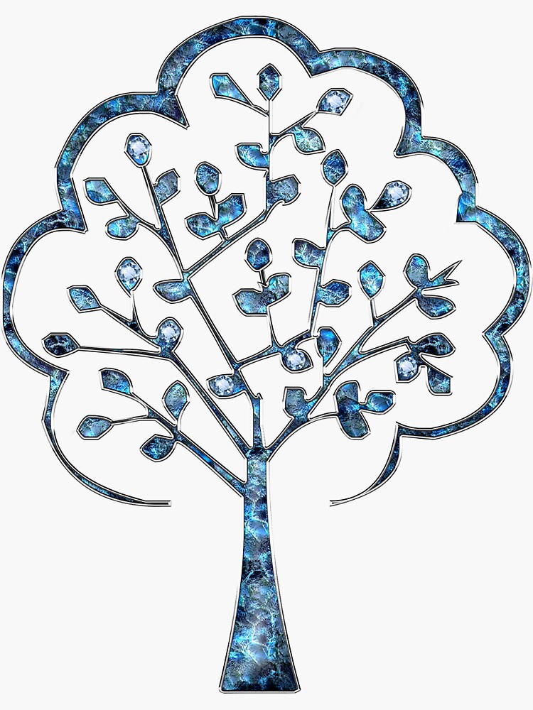 "Blue Diamond Tree - (+ View this design on 75+ products)" Sticker for ...