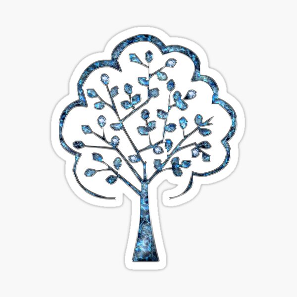 "Blue Diamond Tree - (+ View this design on 75+ products)" Sticker for ...