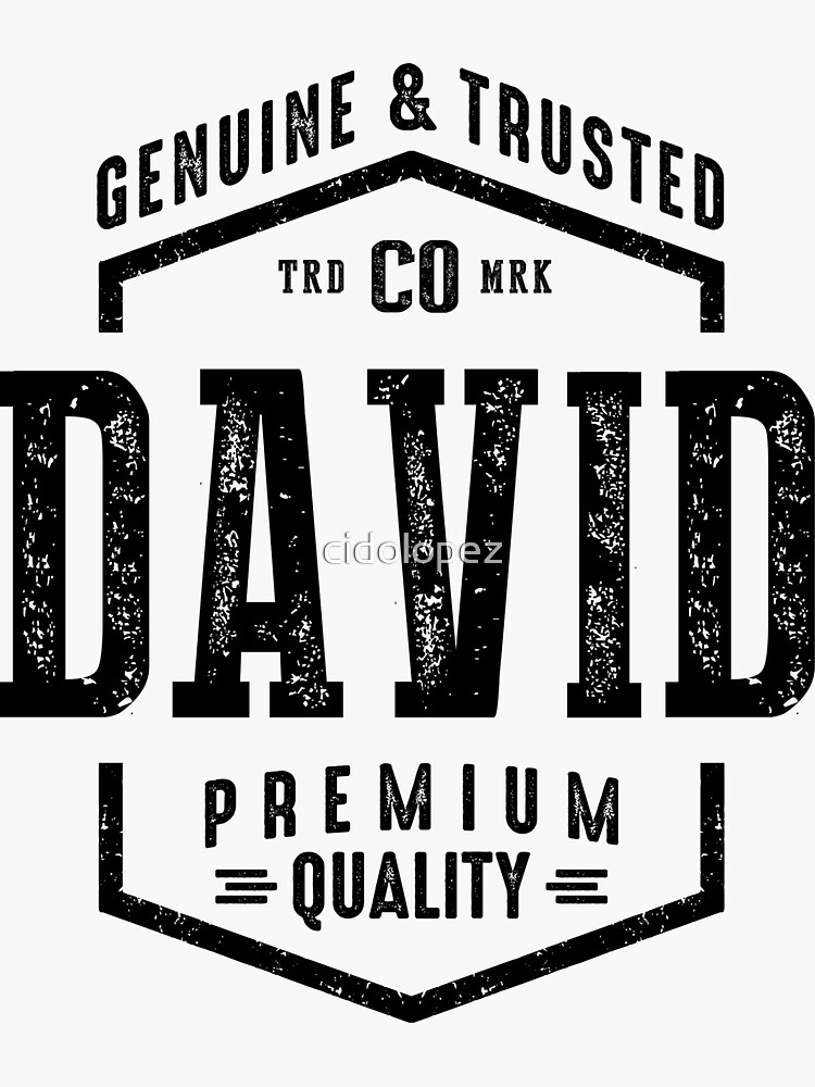 "David Name" Sticker for Sale by cidolopez | Redbubble