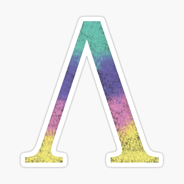 "Lambda - Greek Letter " Sticker for Sale by KaySplashDesign | Redbubble