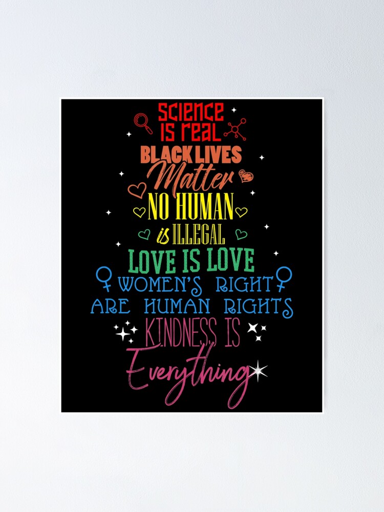 "Gay Pride Science Is Real Black Lives Matter Lgbtq Pride" Poster for ...