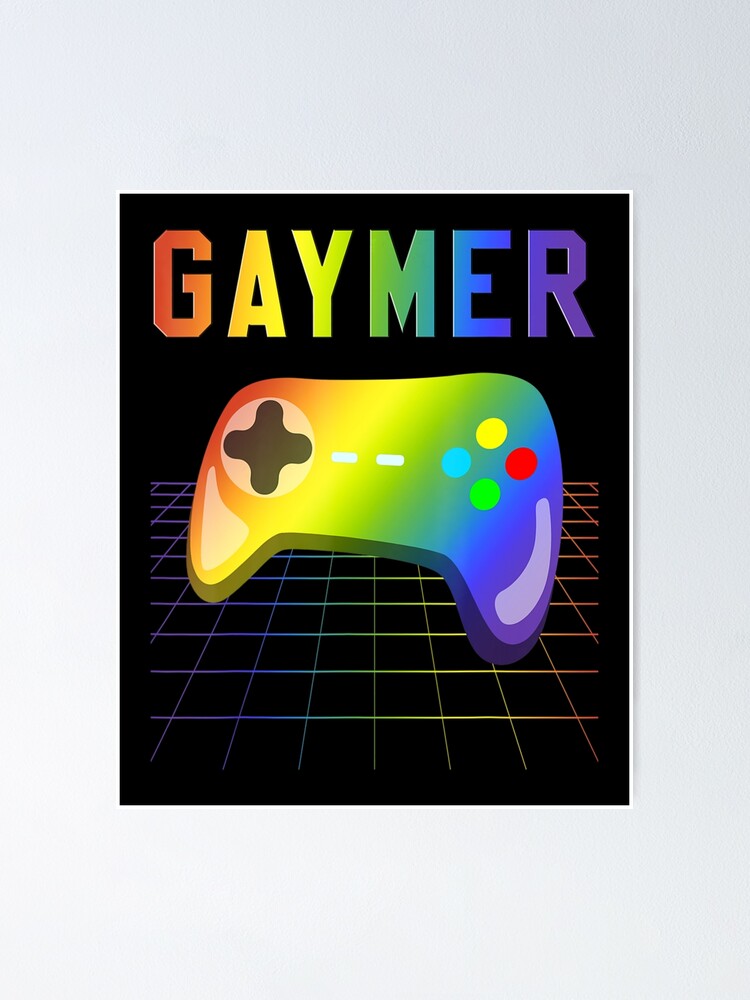 "Gaymer Gamer Gay Pride Month Lgbt Rainbow Pride Flag" Poster for Sale ...