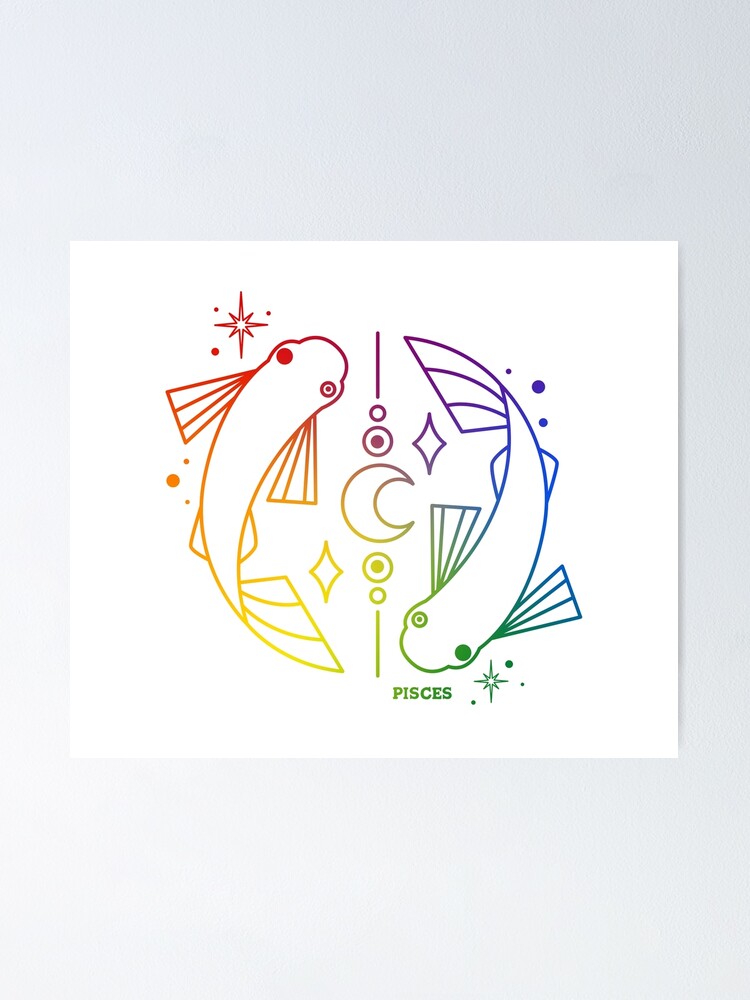 "Pisces Rainbow" Poster for Sale by Coco-Marty | Redbubble