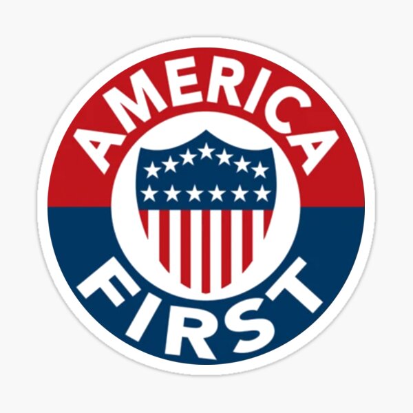 "[ FULL HD ] America first" Sticker for Sale by sinarArt | Redbubble