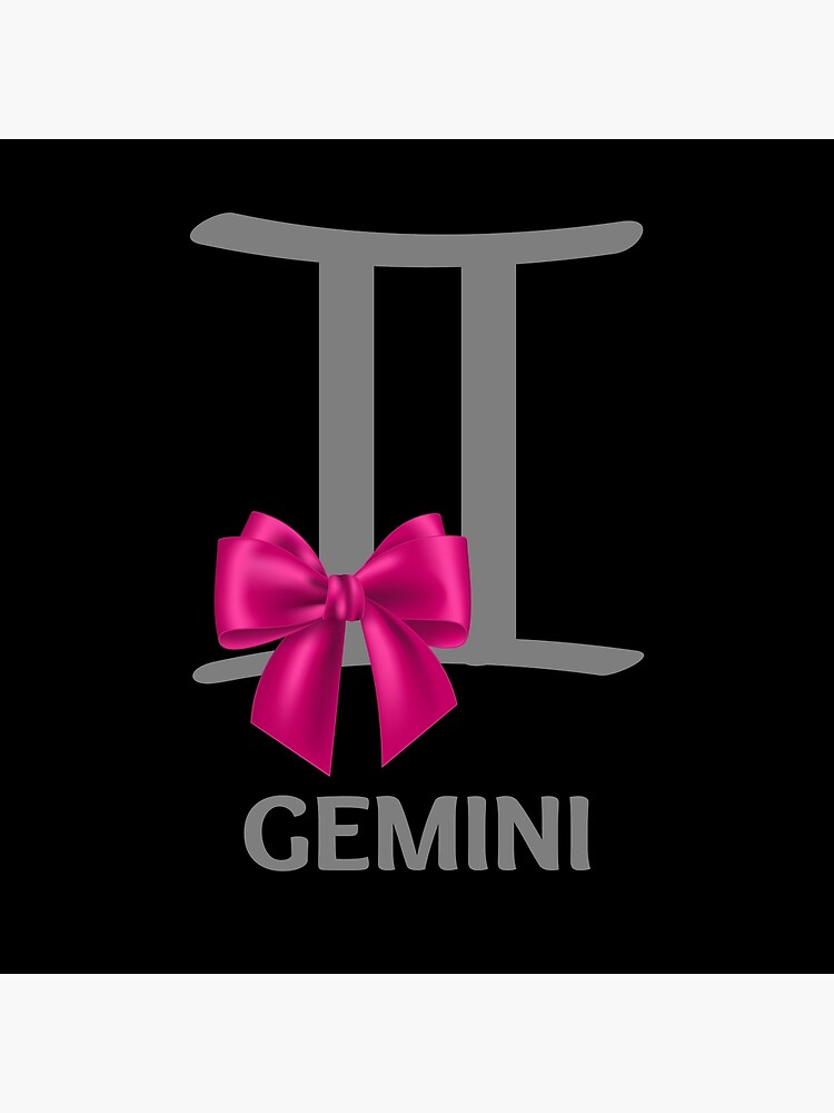 "Gemini Zodiac Symbol with Bow" Poster for Sale by Hellofriendco ...