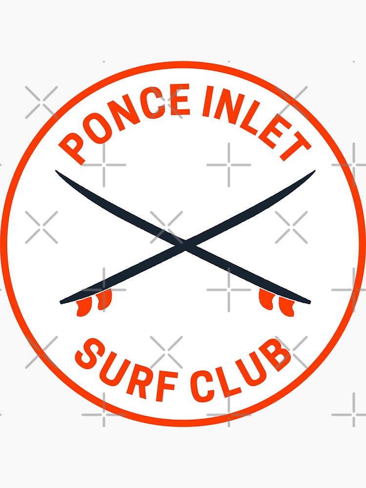 "Vintage Ponce Inlet Florida Surf Club" Sticker for Sale by fearcity ...