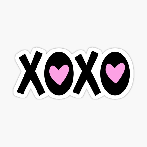 "XOXO Pink Hearts Bumper Sticker" Sticker for Sale by FunckyDesigns ...