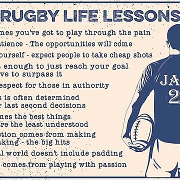 "Personalized Rugby Life Lessons Poster" Poster for Sale by Carlos ...