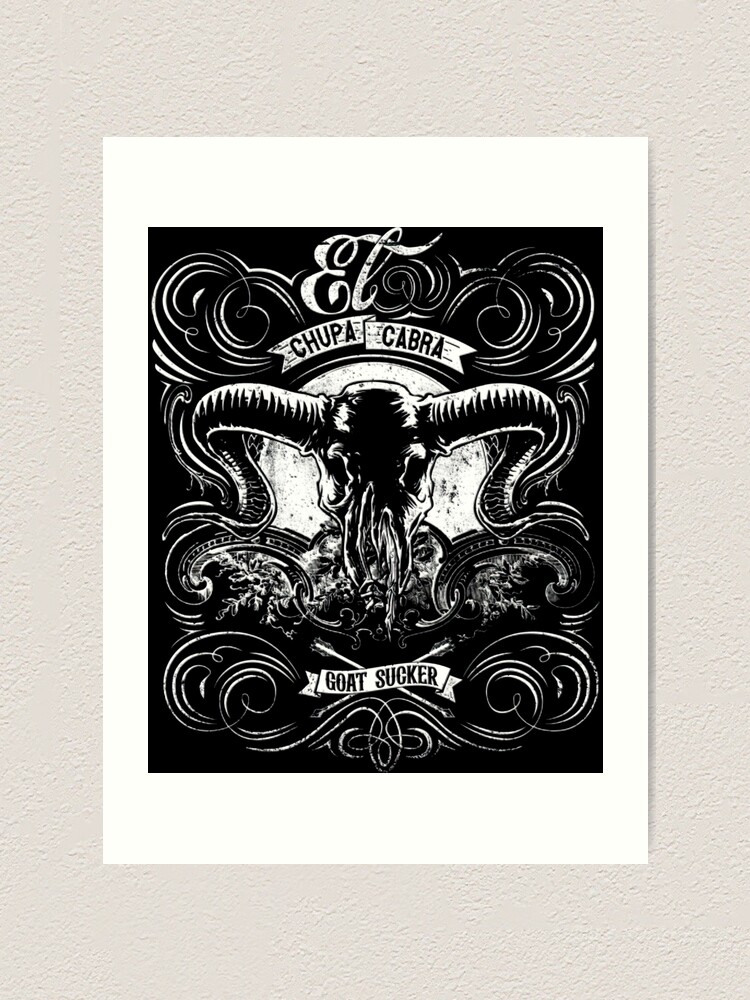 "El Chupacabra, the Goat Sucker Mexican Folklore Mythical Creature" Art Print for Sale by ...