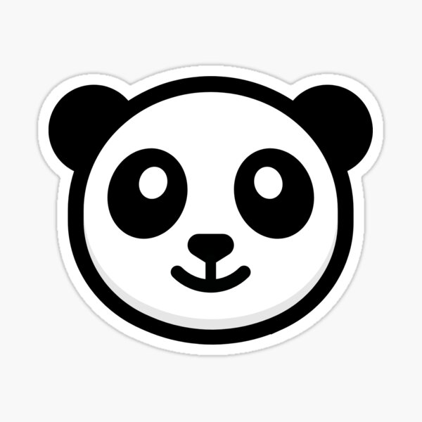 "Sweet panda face" Sticker for Sale by AZE-Design | Redbubble