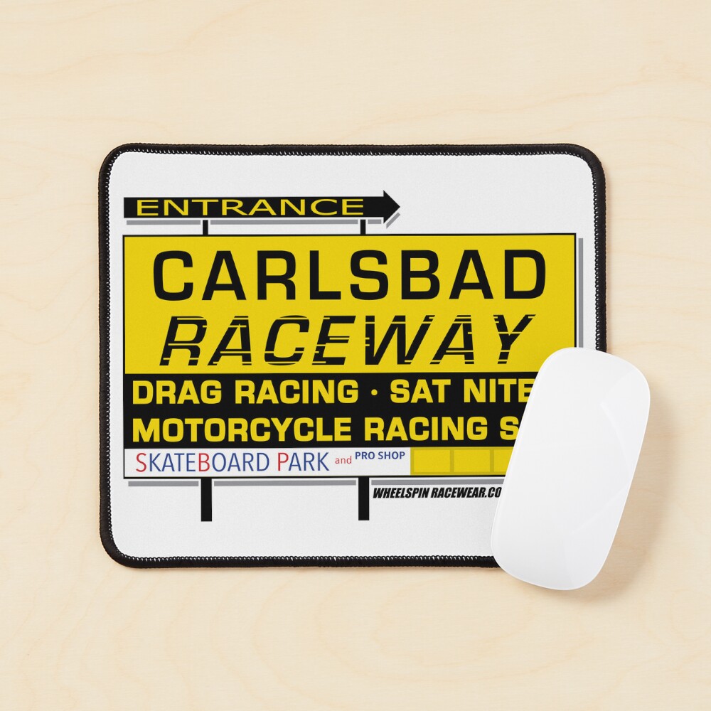 "Carlsbad Raceway Entry Sign" Sticker for Sale by racerspitstop | Redbubble
