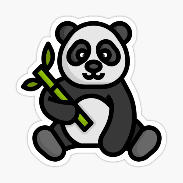 "Small and tree-eating panda" Sticker for Sale by AZE-Design | Redbubble