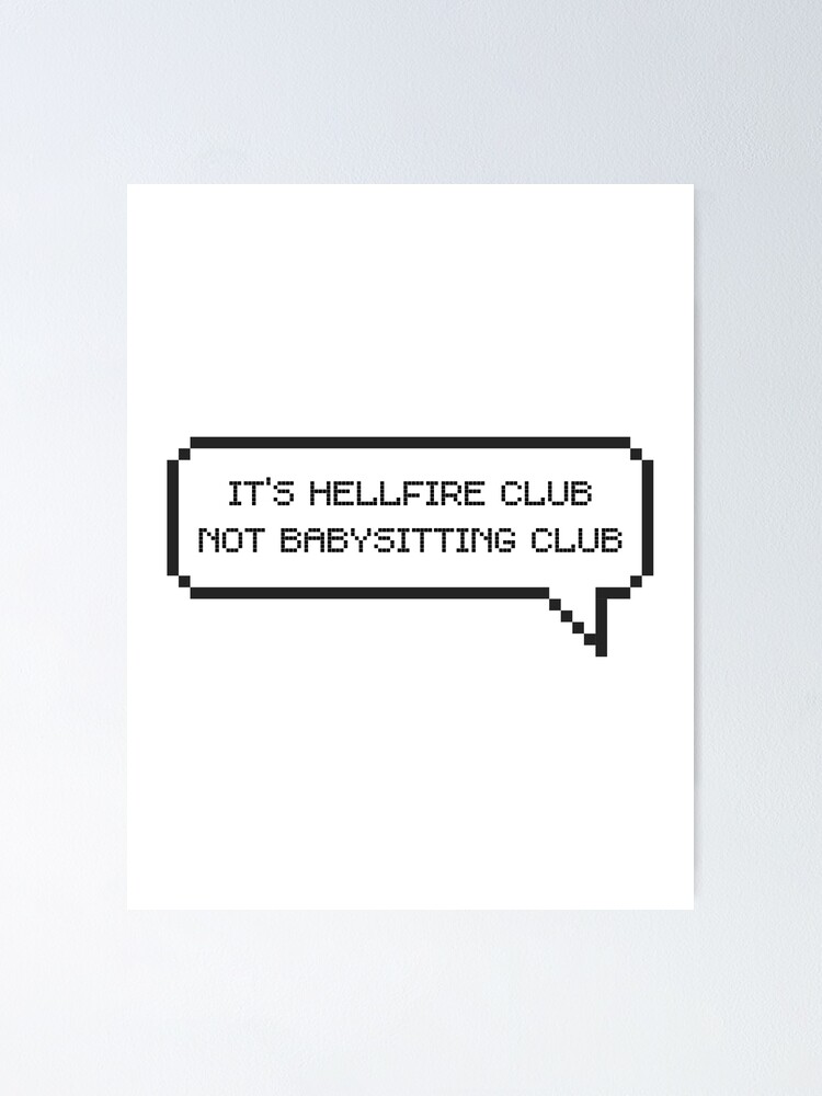 "Stranger Things Hellfire Club" Poster for Sale by Celinottidesign ...