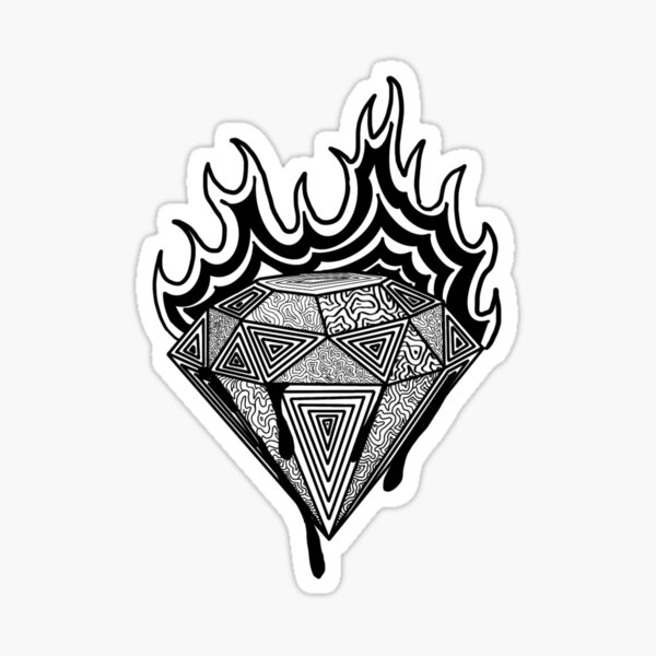 "Fire Bloody Diamond " Sticker for Sale by mikdility | Redbubble