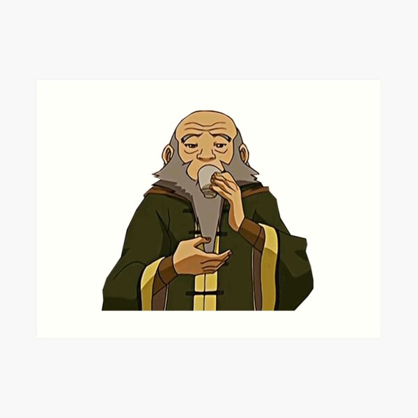 "Uncle Iroh Drinking Tea (Avatar: The Last Airbender)" Art Print for ...