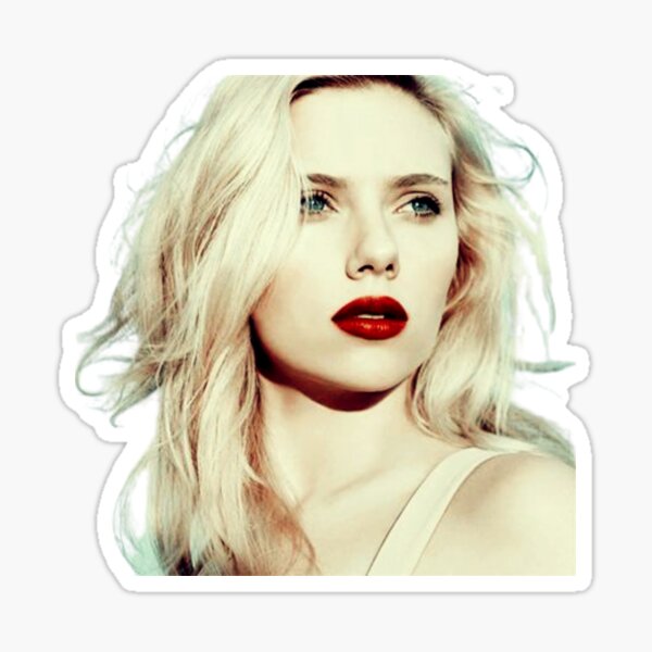 "Scarlett Johansson " Sticker for Sale by Tybrekir | Redbubble