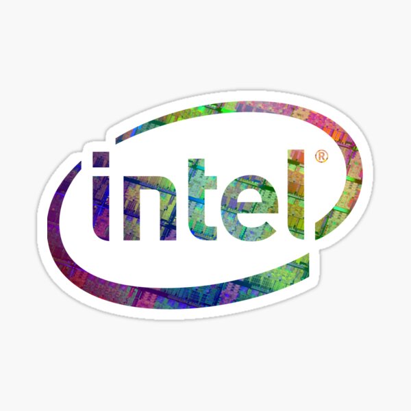 "Intel Logo Silicon CPU " Sticker for Sale by Saminuthe | Redbubble