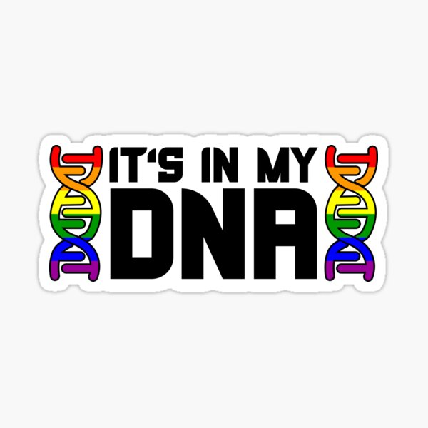 "Its In My DNA, Pride Month" Sticker for Sale by FNStuff | Redbubble