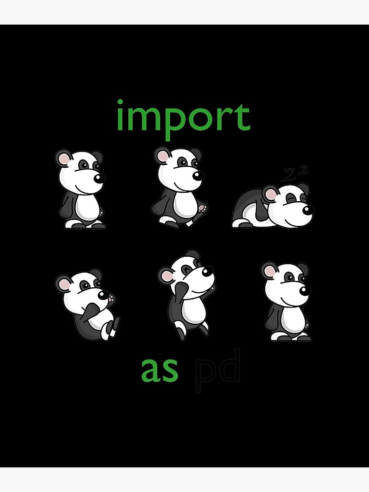 Import Pandas As Pd Funny Data Science Library In Python Poster For Sale By Wiloamolia Redbubble 